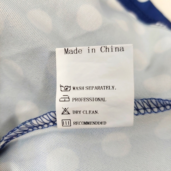 MISSLOOK | Dresses | Mislook Blue White Polka Dot Ruched Dress | Poshmark